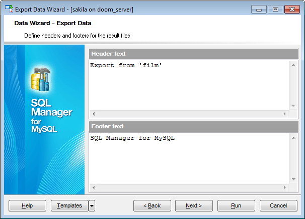 Online Documentation for SQL Manager for MySQL | SQLManager